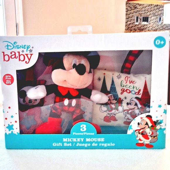 Disney | Toys | Mickey Mouse Disney Baby 3 Pcs Gift Set | Poshmark
